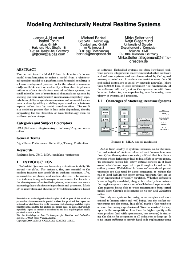 (PDF) Modeling architecturally neutral realtime systems