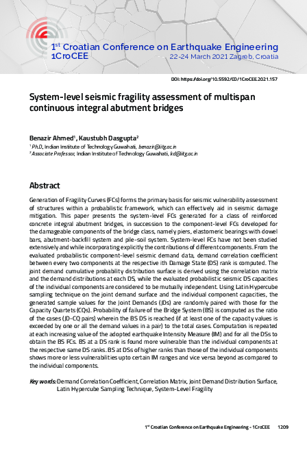 (PDF) System-Level Seismic Fragility Assessment of Multispan Continuous ...