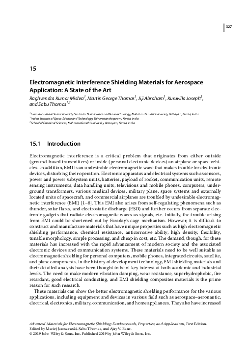 (PDF) Electromagnetic Interference Shielding Materials for Aerospace Application: A State of the Art