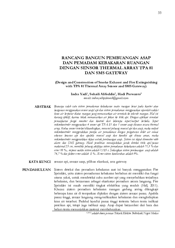 (PDF) RANCANG BANGUN PEMBUANGAN ASAP DAN PEMADAM KEBAKARAN RUANGAN DENGAN SENSOR THERMAL ARRAY ...