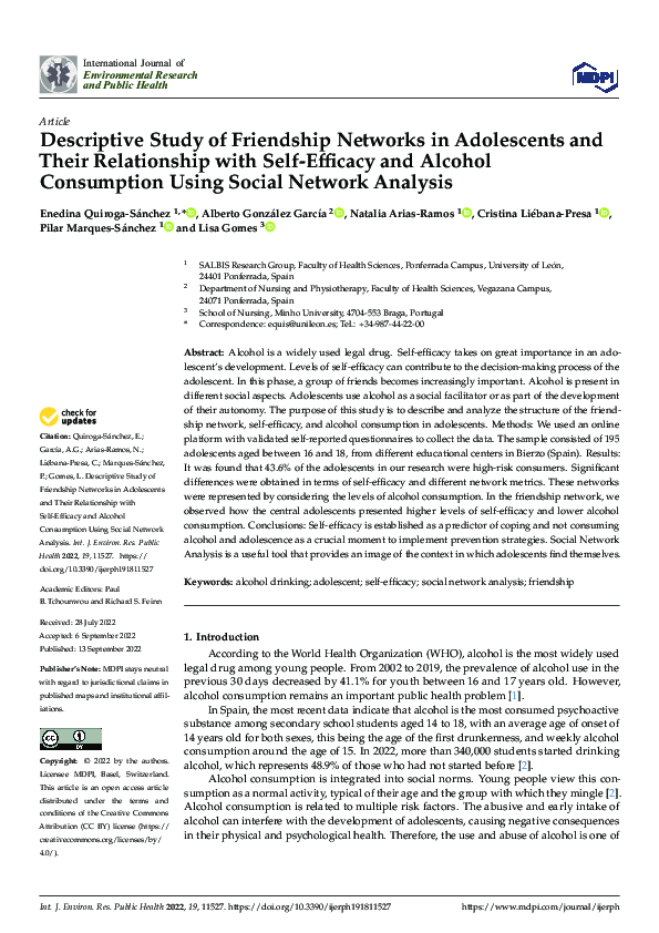 (PDF) Descriptive Study of Friendship Networks in Adolescents and Their Relationship with Self ...