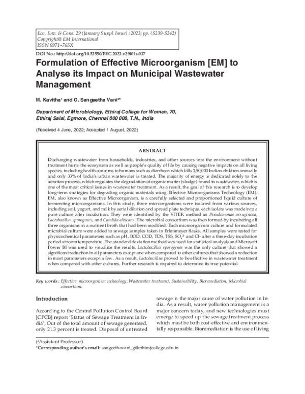 (PDF) Formulation of Effective Microorganism