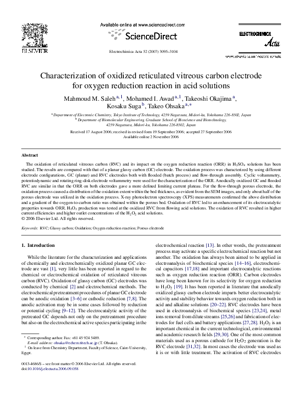 (PDF) Characterization of oxidized reticulated vitreous carbon electrode for oxygen reduction ...