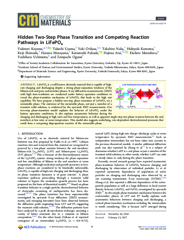 (PDF) Hidden Two-Step Phase Transition and Competing Reaction Pathways ...