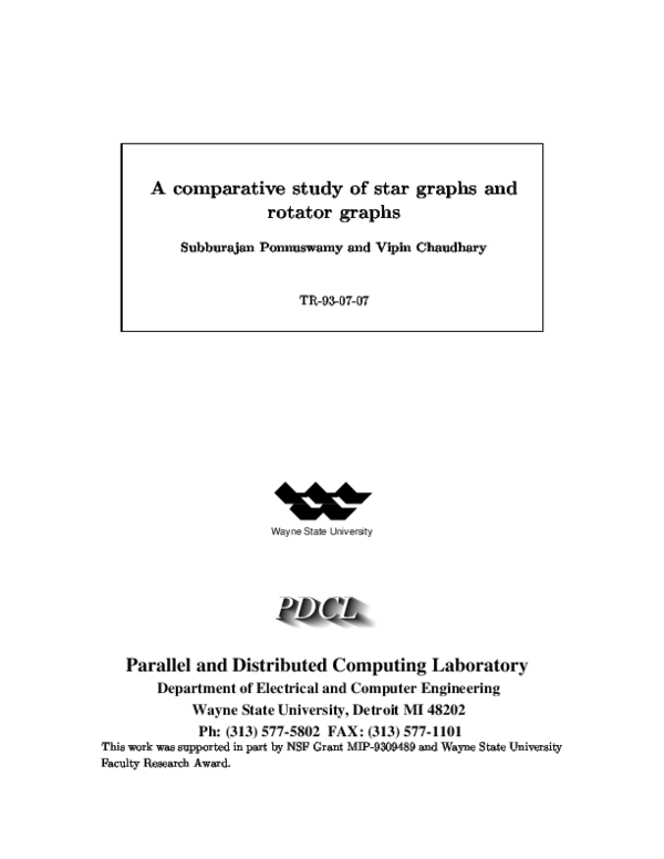 (PDF) A Comparative Study of Star Graphs and Rotator Graphs