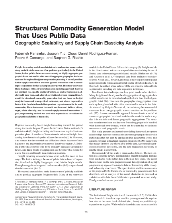 (PDF) Structural commodity generation model that uses public data