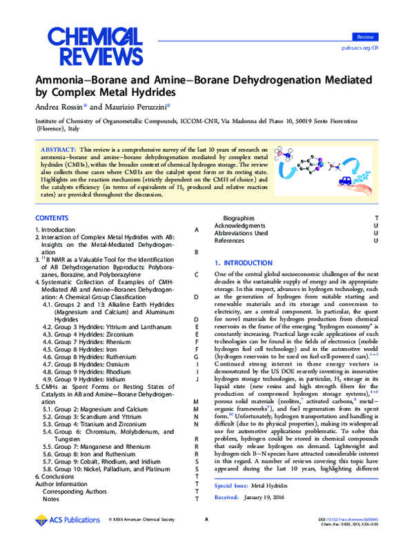 (PDF) Ammonia-Borane and Amine-Borane Dehydrogenation Mediated by ...