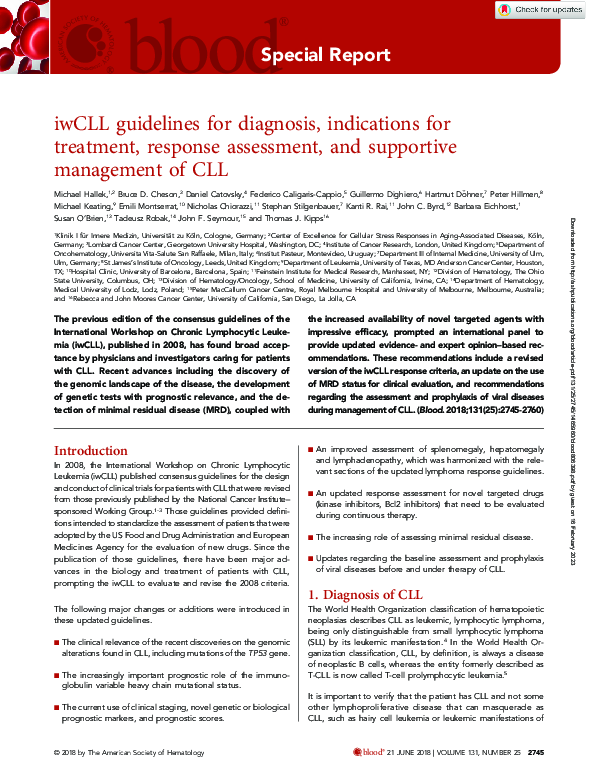 (PDF) Guidelines for diagnosis, indications for treatment, response ...