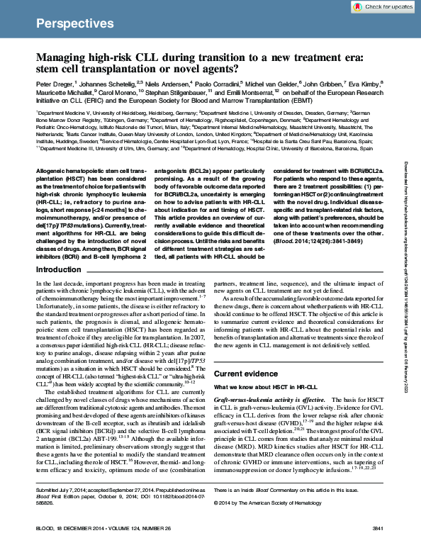 (PDF) Managing high-risk CLL during transition to a new treatment era ...