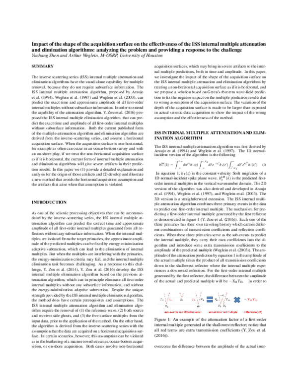 (PDF) Impact of the shape of the acquisition surface on the effectiveness of the ISS internal ...