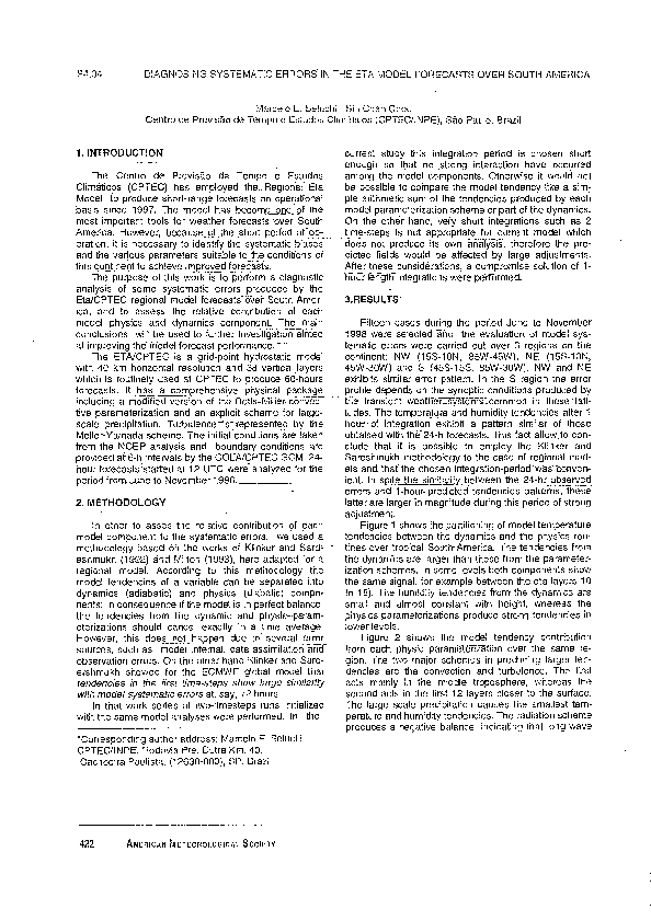 (PDF) Diagnosing systematic errors in the eta model forecasts over ...
