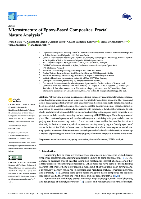 Pdf Microstructure Of Epoxy Based Composites Fractal Nature Analysis