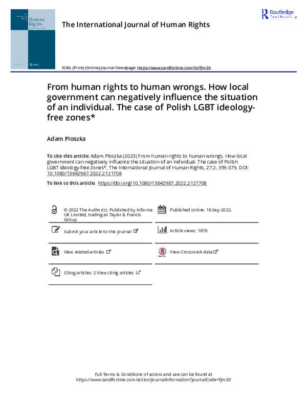 (PDF) From human rights to human wrongs. How local government can ...