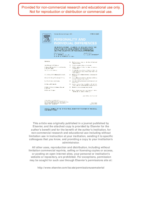 (PDF) MMPI-2 predictors of Gray’s two-factor reinforcement sensitivity ...