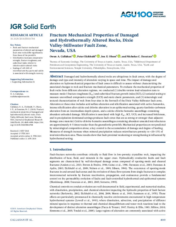 (PDF) Fracture Mechanical Properties of Damaged and Hydrothermally ...