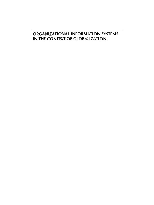 (PDF) Organizational Information Systems in the Context of Globalization