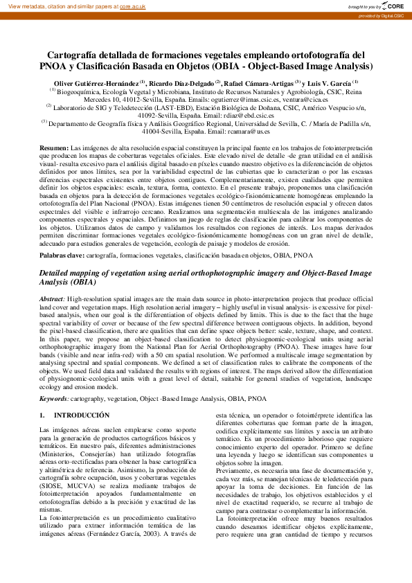 (PDF) Detailed mapping of vegetation using aerial orthophotographic ...