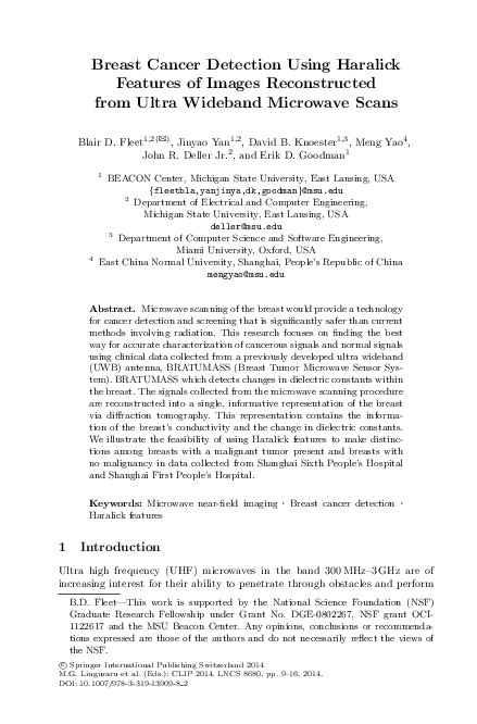 (PDF) Microwave UWB Scans for Breast Cancer Detection