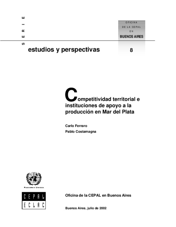 (PDF) Competitividad territorial e instituciones de apoyo a la producción en el Mar del Plata