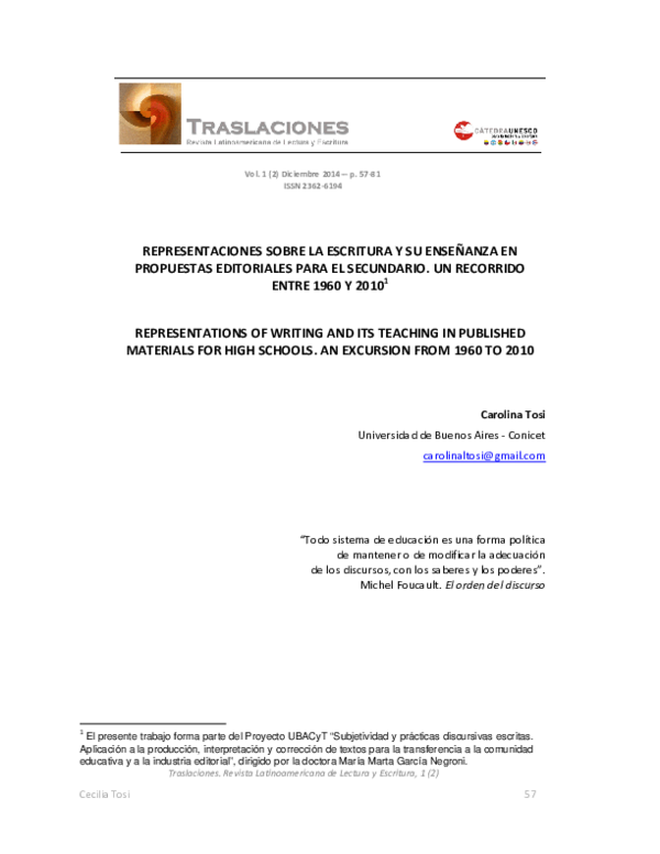 (PDF) Representations of writing and its teaching in published ...