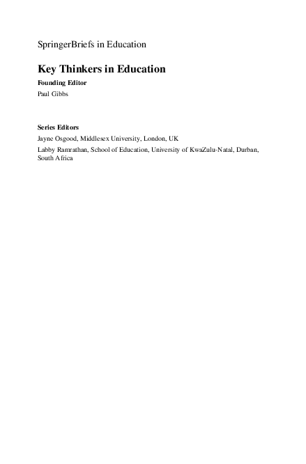 (PDF) Matthew Lipman and Ann Margaret Sharp: Philosophy for Children’s ...