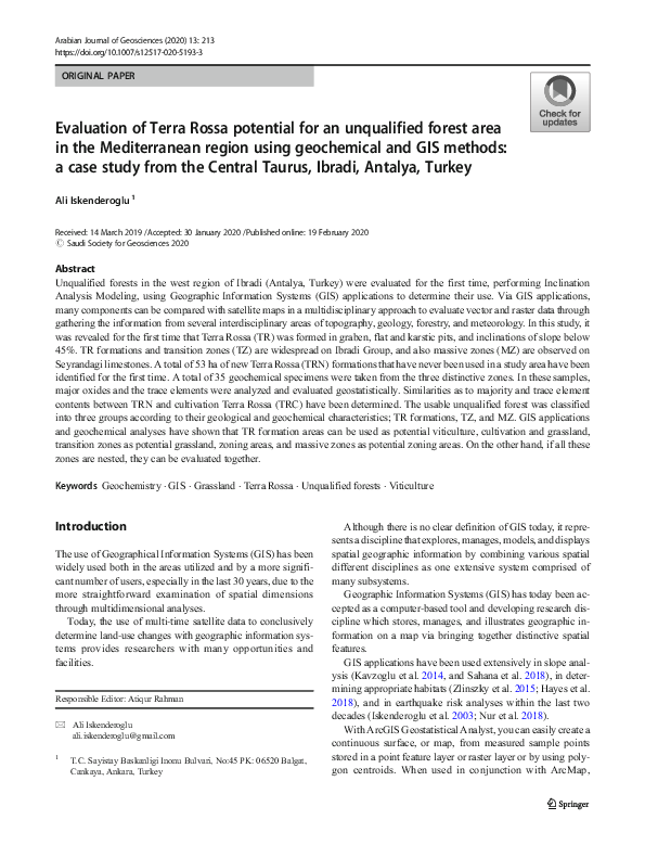 (PDF) Evaluation of Terra Rossa potential for an unqualified forest ...
