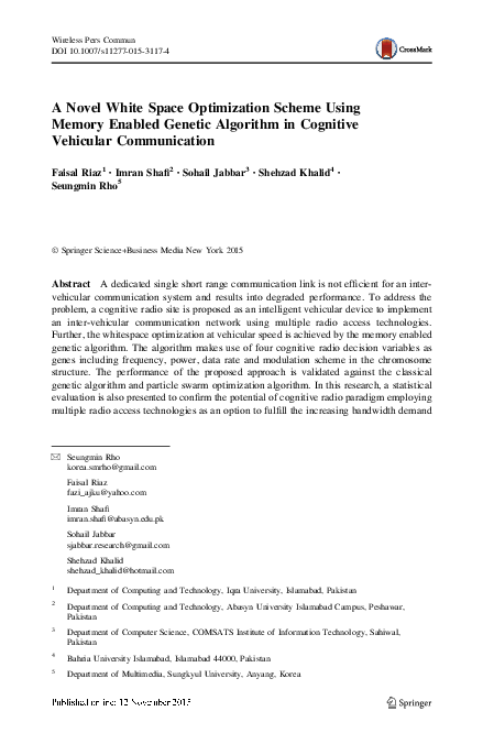 (PDF) A Novel White Space Optimization Scheme Using Memory Enabled Genetic Algorithm in ...