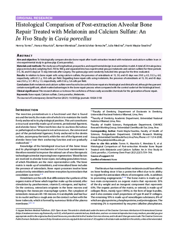 (PDF) Histological Comparison of Post-extraction Alveolar Bone Repair ...