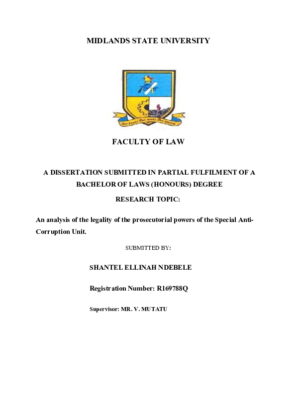 (PDF) MIDLANDS STATE UNIVERSITY FACULTY OF LAW A DISSERTATION SUBMITTED ...