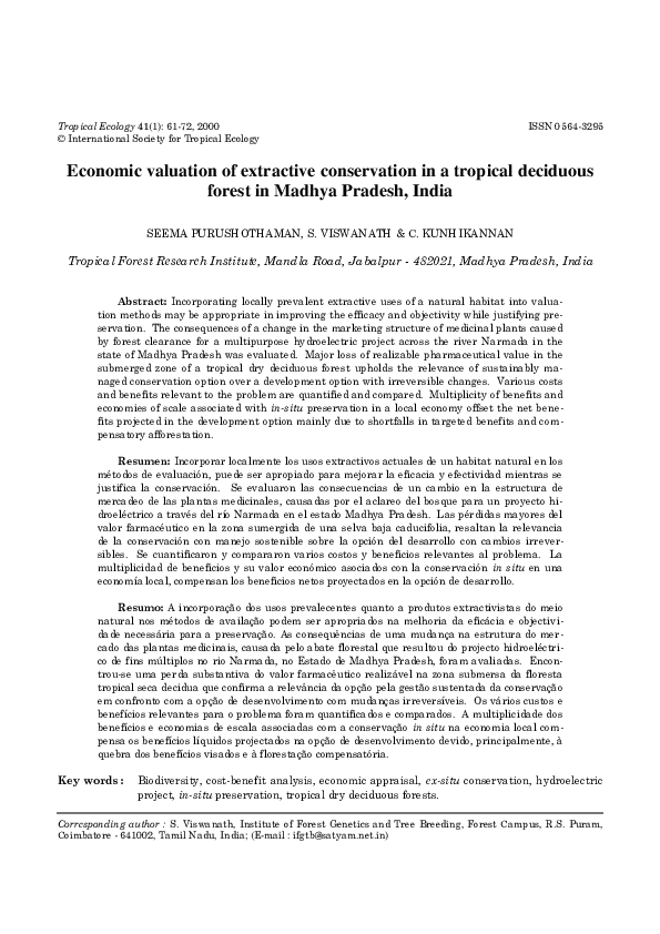 (PDF) forest in Madhya Pradesh, India