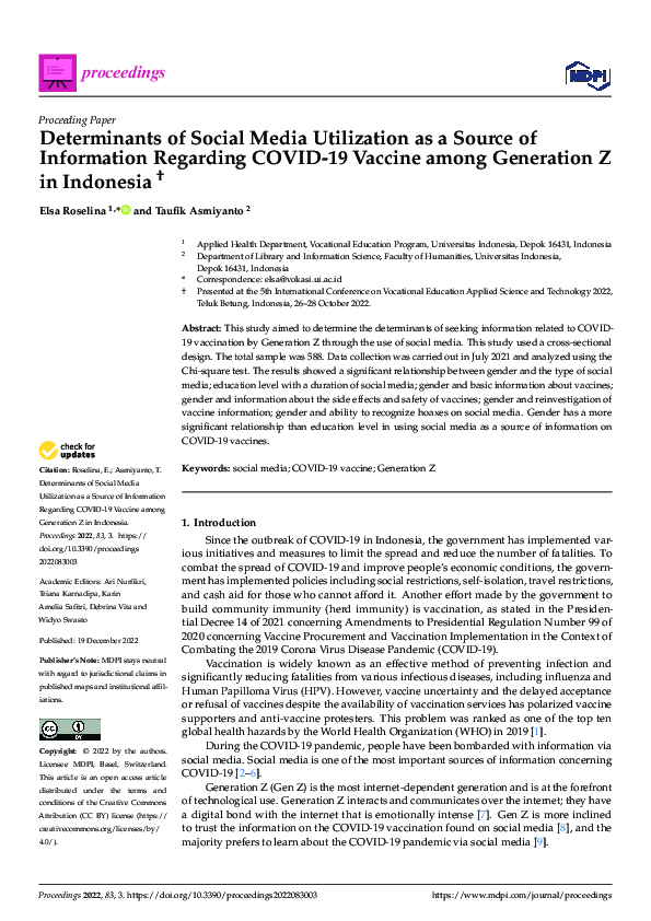 (PDF) Determinants of Social Media Utilization as a Source of ...