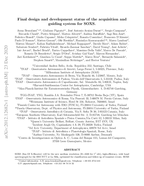 (PDF) Final design and development status of the acquisition and ...