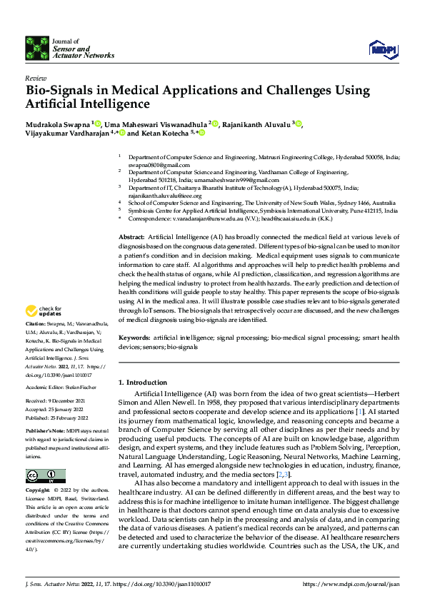 (PDF) Bio-Signals in Medical Applications and Challenges Using ...