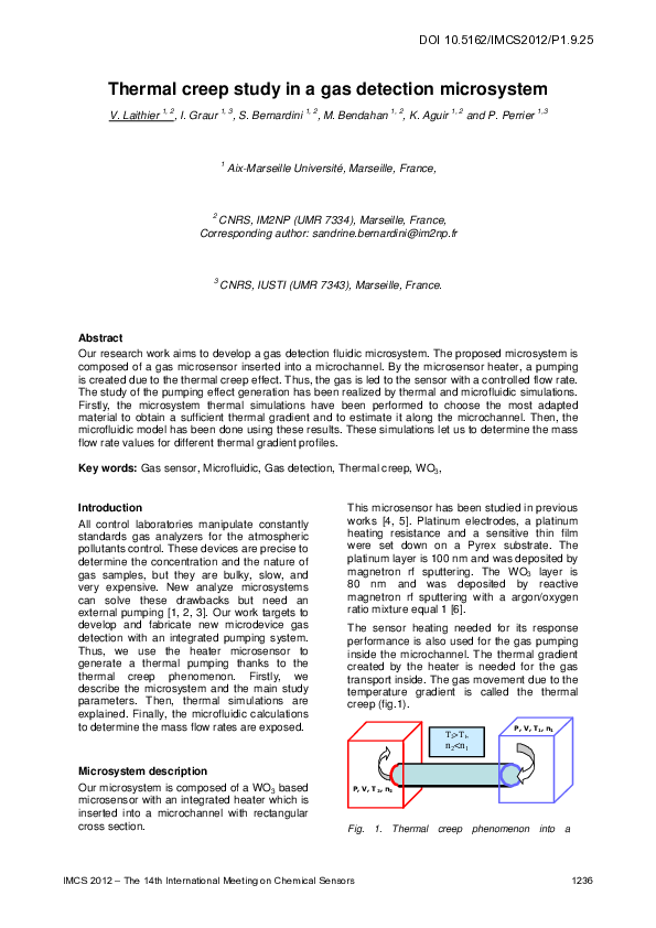 (PDF) P1.9.25 Thermal creep study in a gas detection microsystem ...