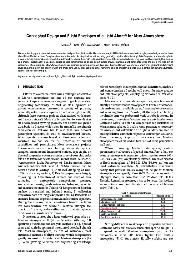 (PDF) Conceptual Design and Flight Envelopes of a Light Aircraft for ...