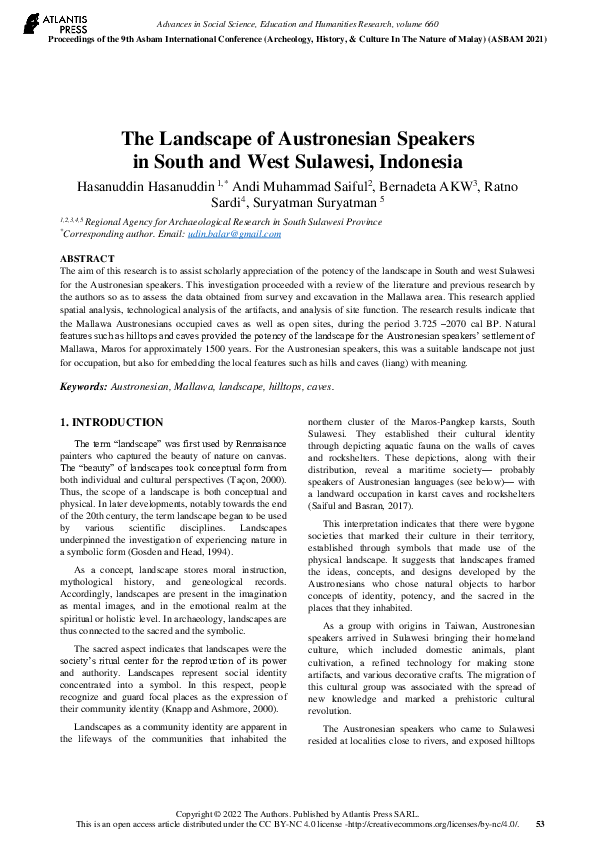 (PDF) The Landscape of Austronesian Speakers in South and West Sulawesi ...