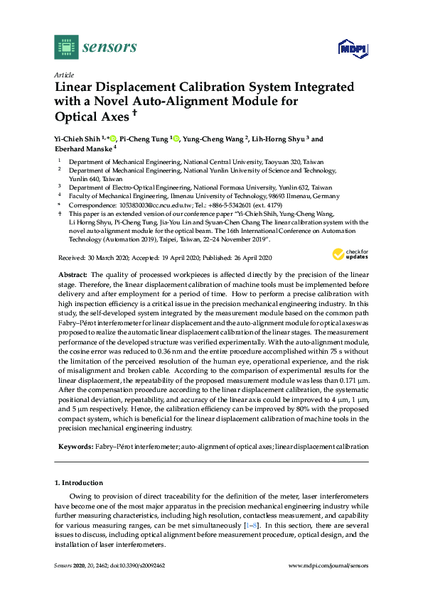 (PDF) Linear Displacement Calibration System Integrated with a Novel Auto-Alignment Module for ...