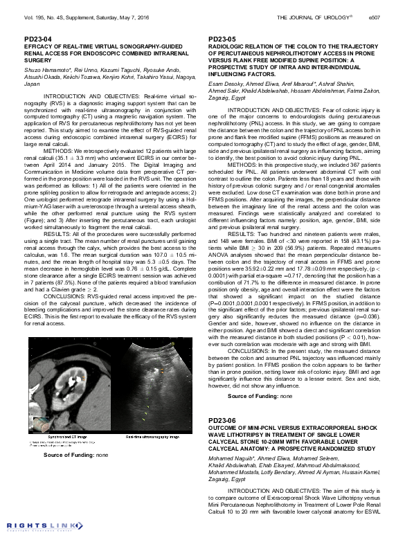 (PDF) PD23-06 Outcome of Mini-PCNL Versus Extracorporeal Shock Wave Lithotripsy in Treatment of ...