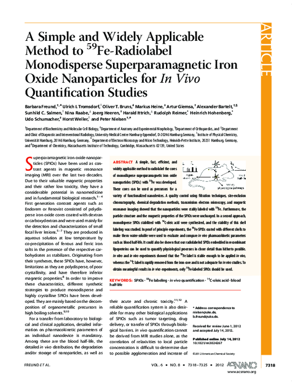 (PDF) A Simple and Widely Applicable Method to 59Fe-Radiolabel ...