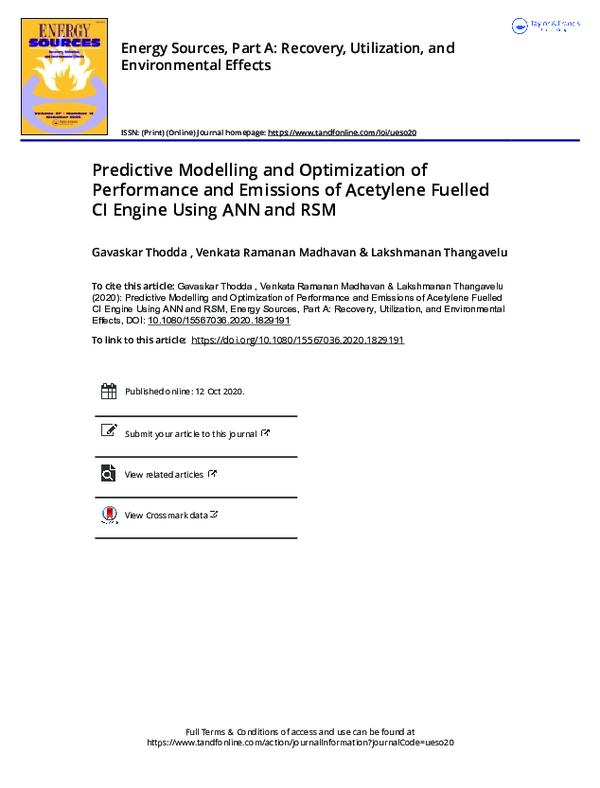 (PDF) Predictive Modelling and Optimization of Performance and ...