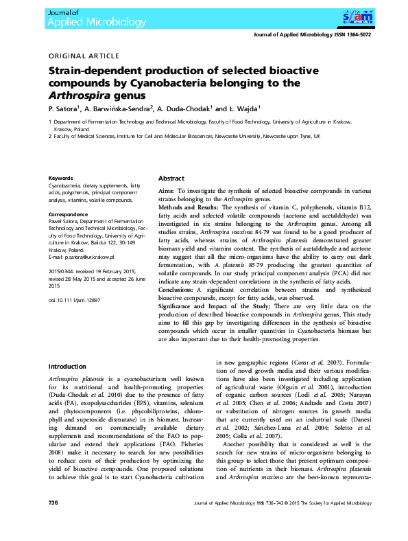 (PDF) Strain-dependent production of selected bioactive compounds by ...