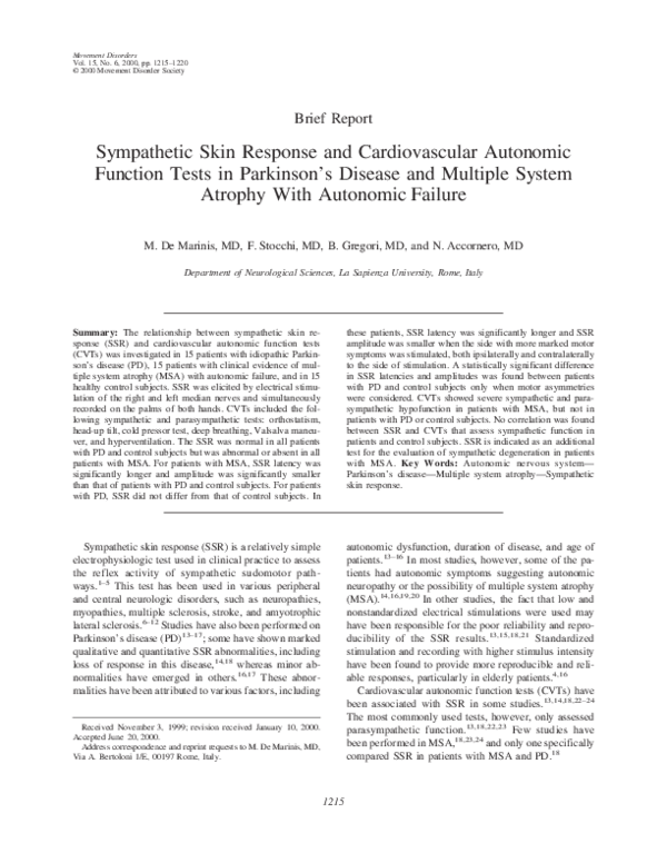 (PDF) Sympathetic skin response and cardiovascular autonomic function ...