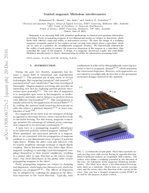 Guided magnonic Michelson interferometer