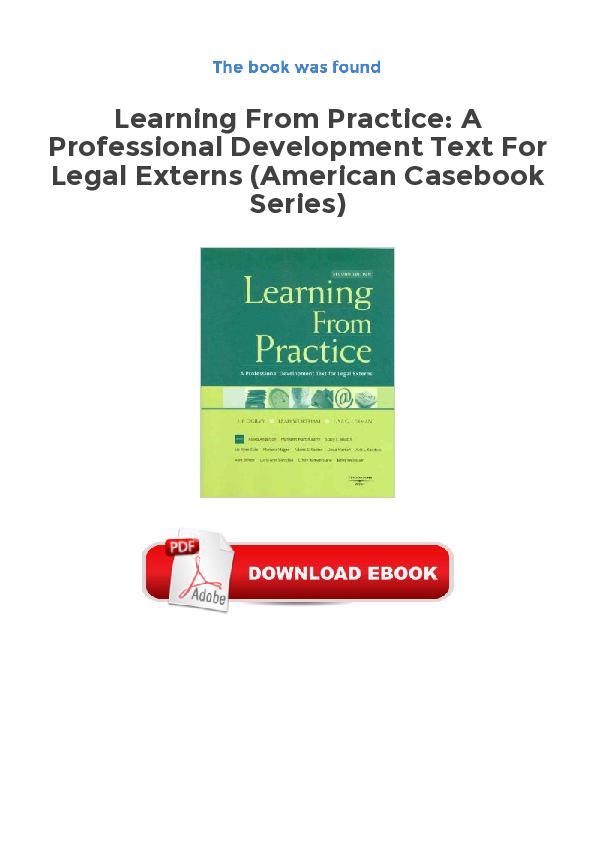 (PDF) Learning from practice: A professional development text for legal ...