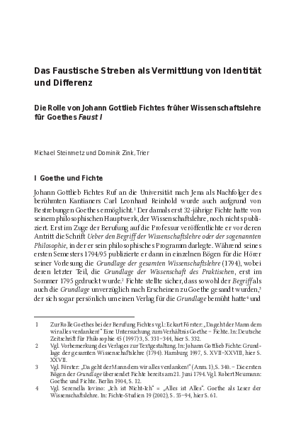 (PDF) Das Faustische Streben als Vermittlung von Identität und ...