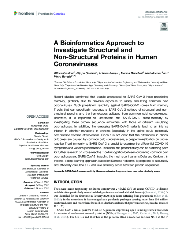 (PDF) A Bioinformatics Approach to Investigate Structural and Non ...