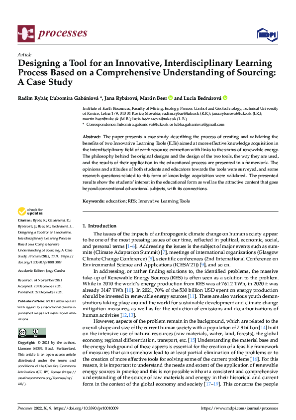 (PDF) Designing a Tool for an Innovative, Interdisciplinary Learning Process Based on a ...