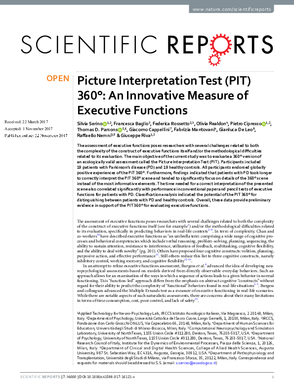 (PDF) Picture Interpretation Test (PIT) 360°: An Innovative Measure of ...