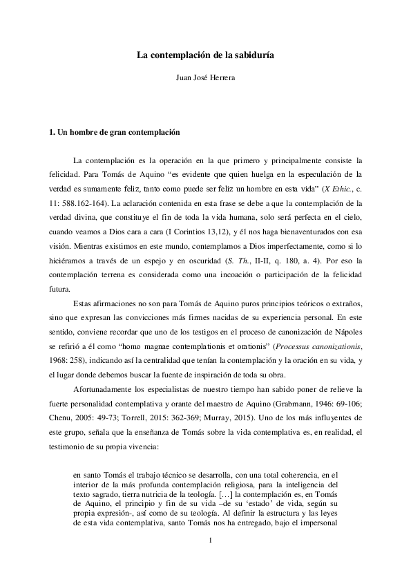 (PDF) La contemplación de la sabiduría