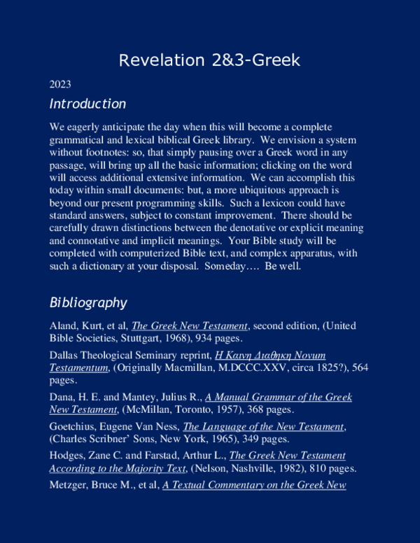 (PDF) Revelation 2&3-Greek